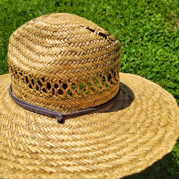 DP | Accessories | Dp Small Straw Hat With Wide Brim And Attached Cord ...